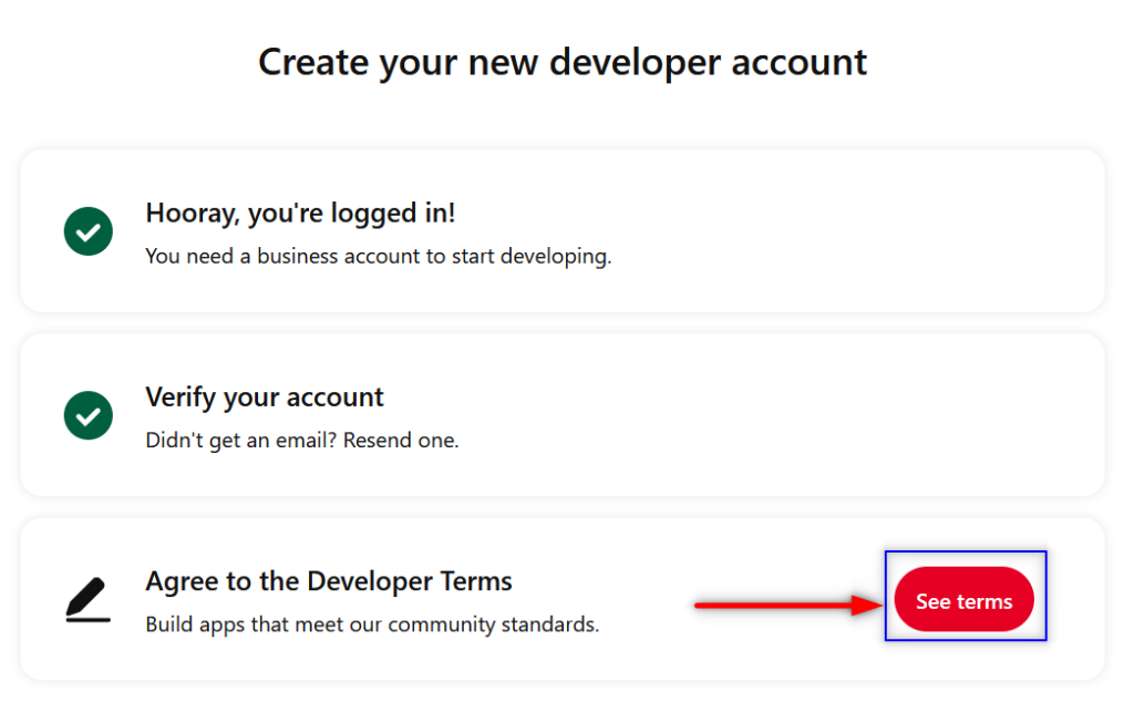 Pinterest Developer account & token Generation - Docs SprigHub